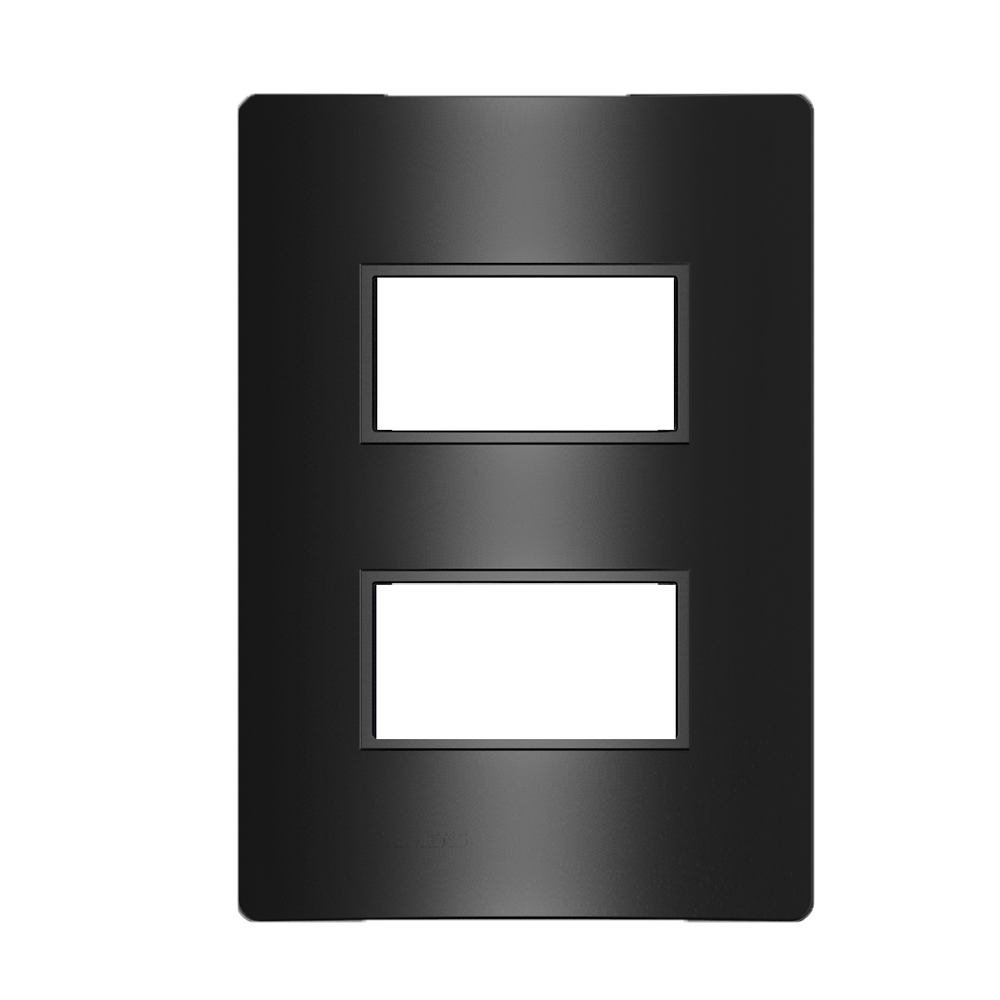 PLACA 4X2 2 MÓDULOS SEPARADOS CARBONO REVITA - Eletrica Bahiana